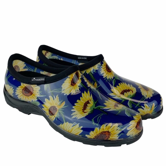 Sloggers | Shoes | Sloggers Waterproof Rain Shoes Sunflower Blue Flora ...